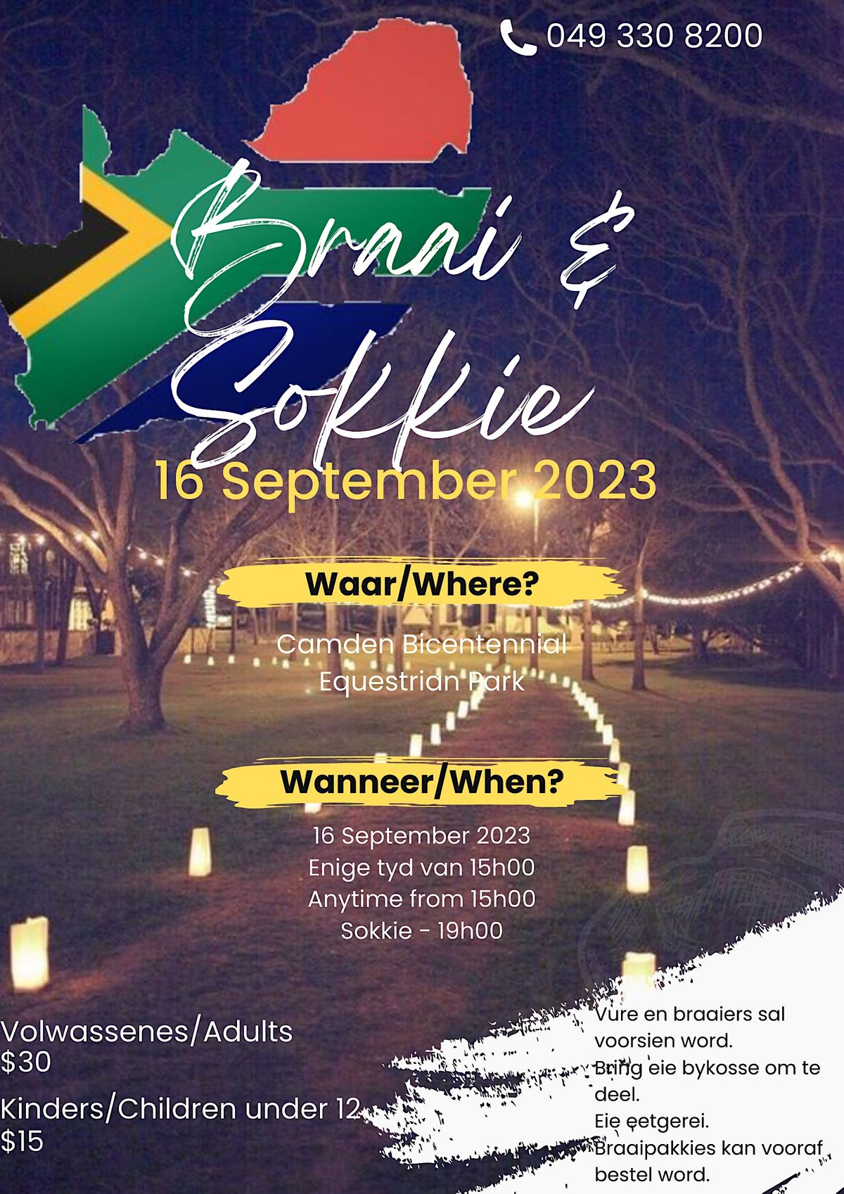 SAFFA Braai & Sokkie, Camden Bicentennial Equestrian Park, 16 September ...