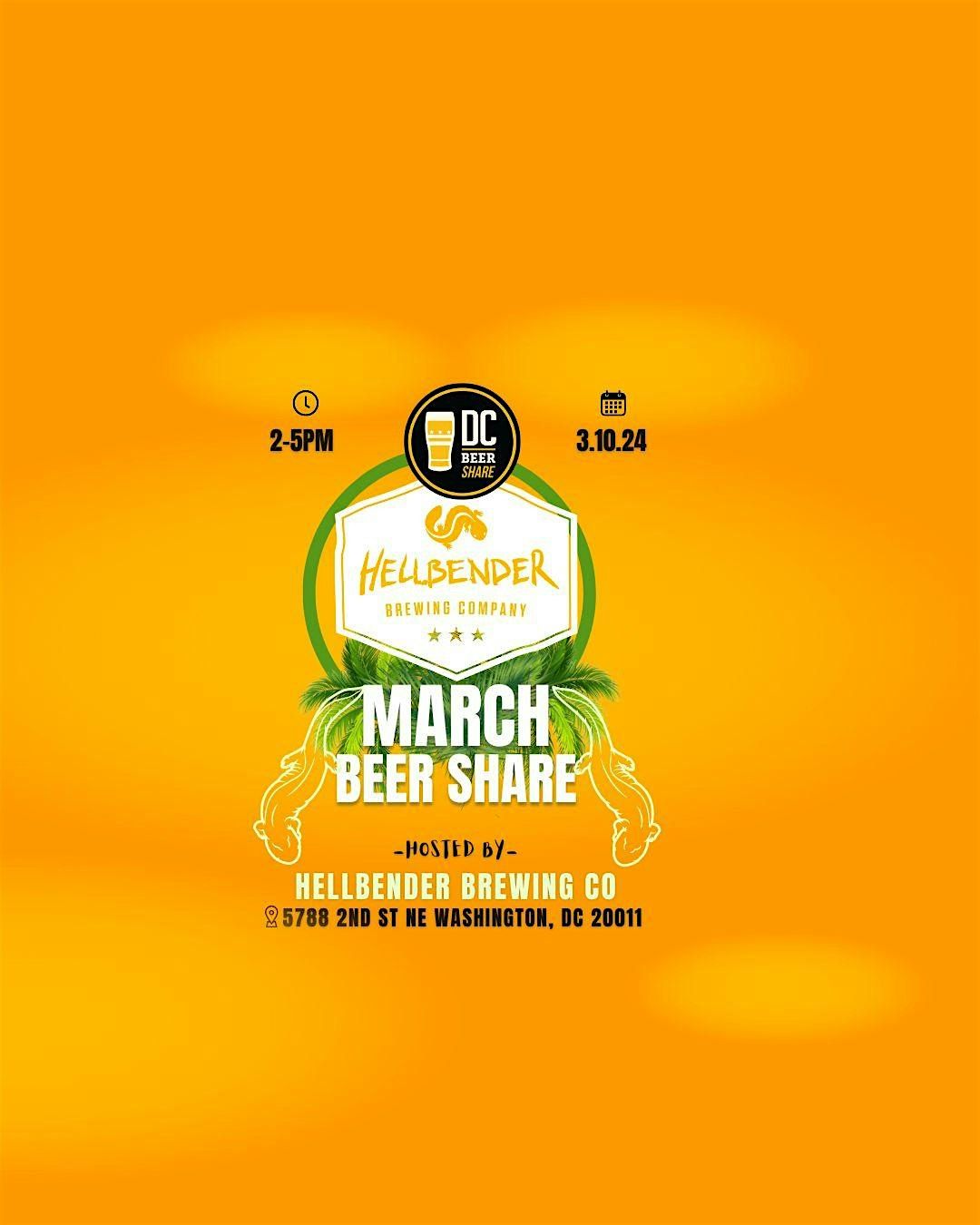 DC Beer March Beer Share, Hellbender Brewing Company, Washington, 10 ...