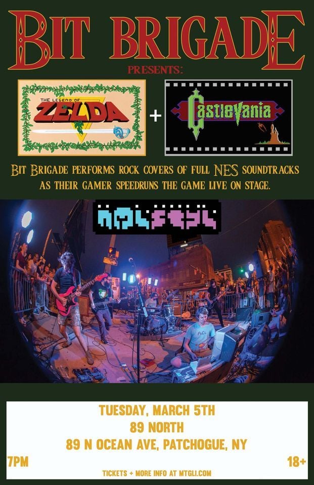 Bit Brigade playing "Castlevania" and "The Legend of Zelda" at 89 North ...