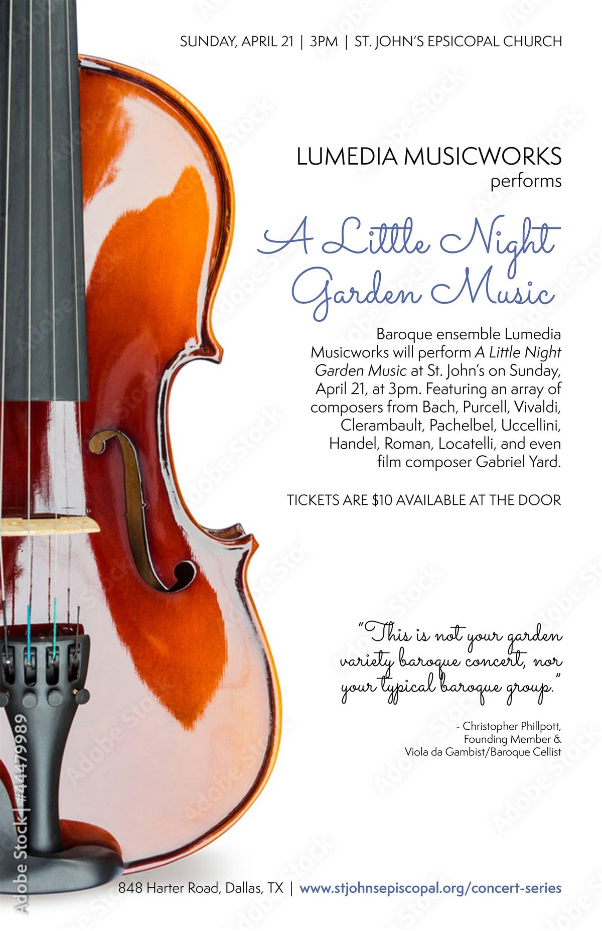 Lumedia Musicworks Presents: A Little Night Garden Music, St. John's ...