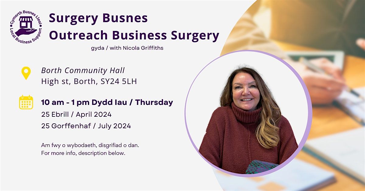Outreach Business Surgery - Borth, Borth Community Hall, Morfa Borth ...