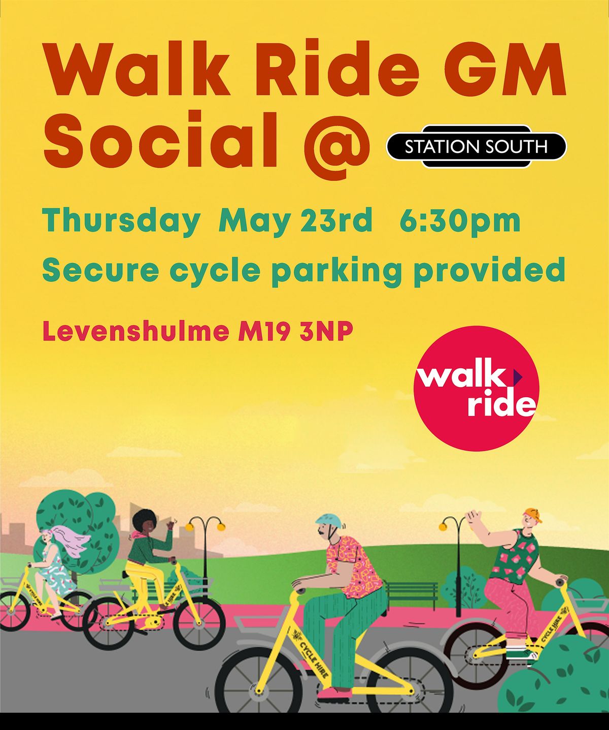 Walk Ride GM Social, Station South, Manchester, 23 May 2024 | AllEvents