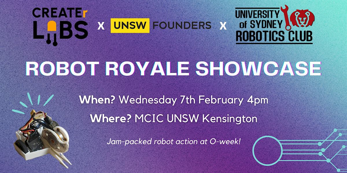 Robot Royale Showcase, Michael Crouch Innovation Centre, Kensington, 7 ...