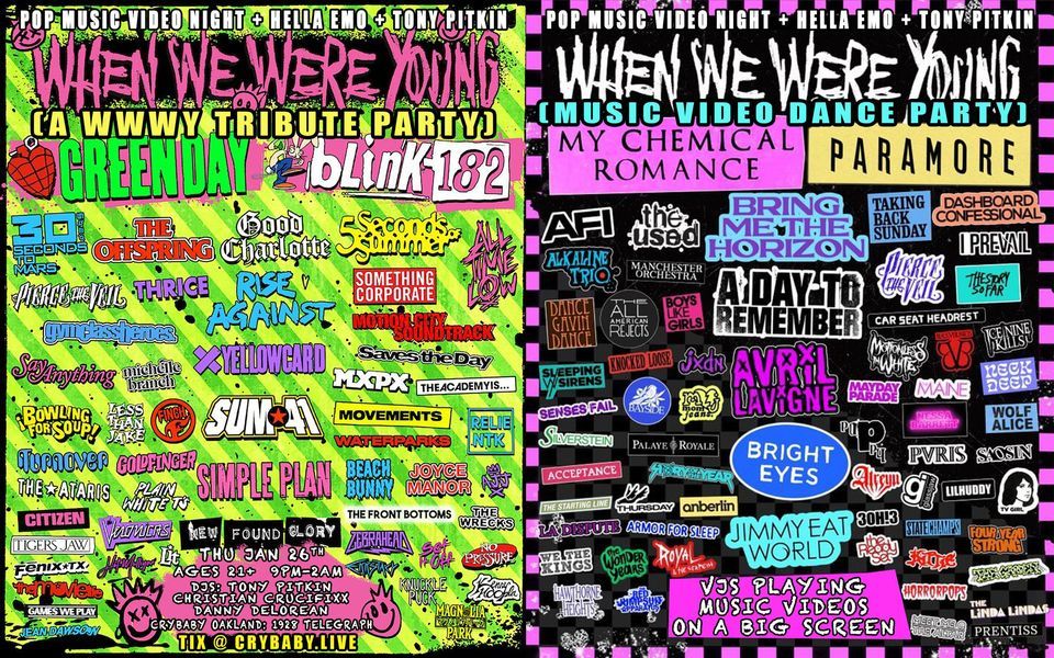 WHEN WE WERE YOUNG EMO POP PUNK MUSIC VIDEO TRIBUTE PARTY Crybaby when-we-were-young-emo-pop-punk-music-video-tribute-party-crybaby