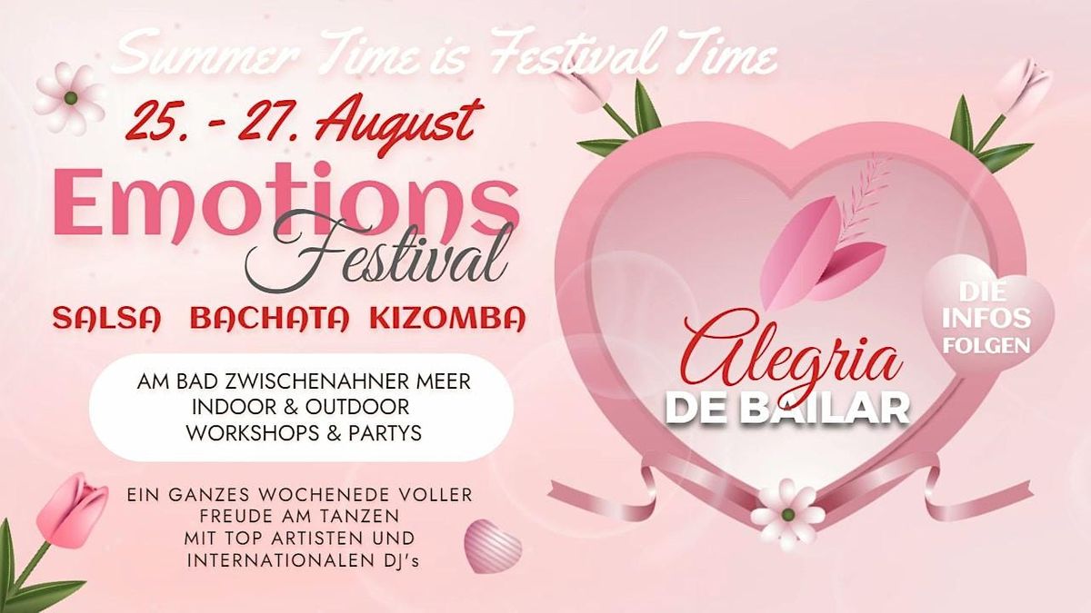 Emotions Festival Salsa & Bachata & Kizomba, Wanderhalle Bad ...