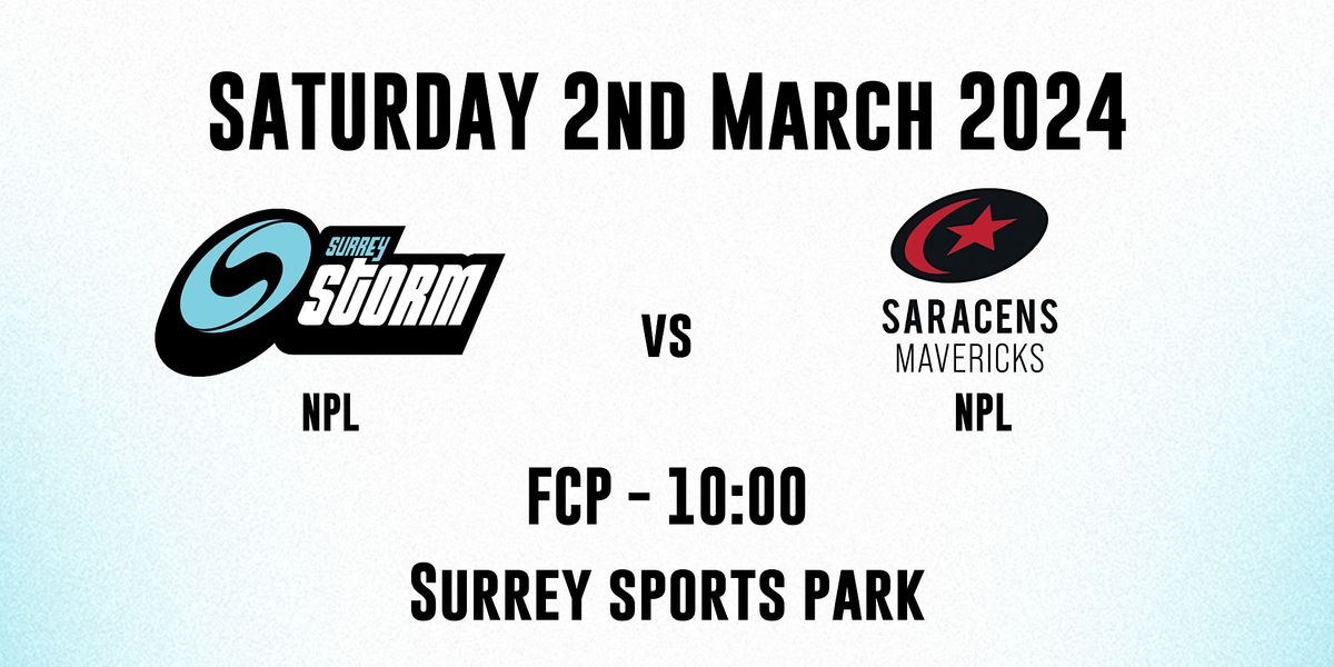 Surrey Storm NPL v Saracens Mavericks (U17s / U19s), Surrey Sports Park ...