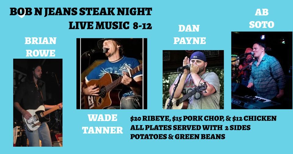 WADE, BRIAN, DAN, & ABE, BOB N JEANS, Crosby, January 25 to January 26 ...