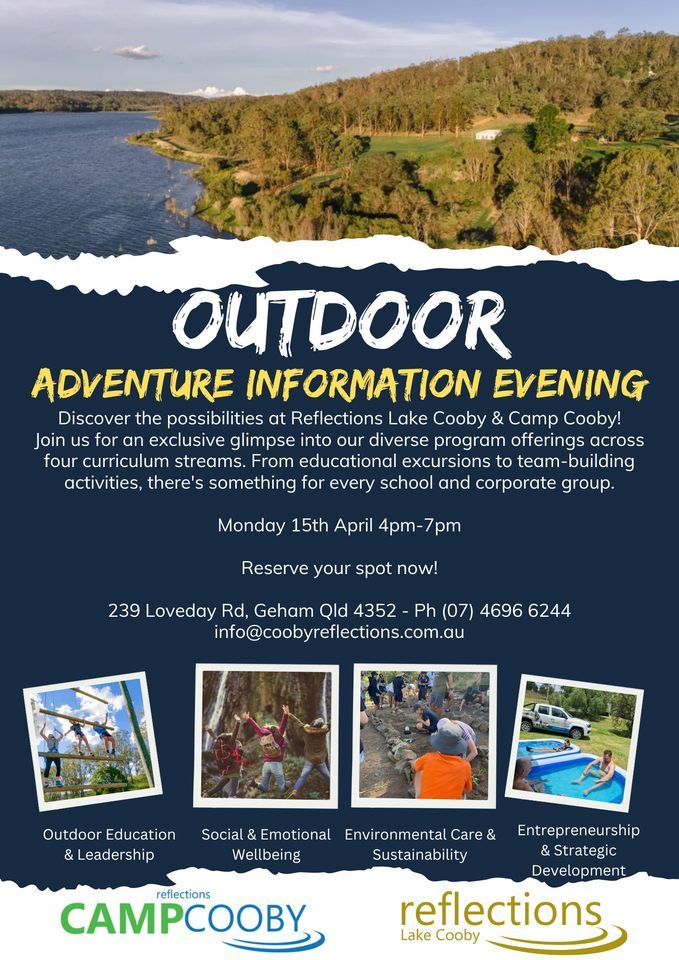 Outdoor Adventure Information Evening, 239 Loveday Road, Geham, QLD ...