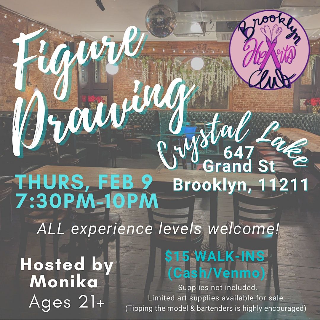 Unholy Figure Drawing at Crystal Lake by BHC, Crystal Lake Brooklyn, 16 ...