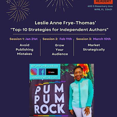 3-Part Self-Publishing Workshop Series with Leslie Anne Frye-Thomas ...