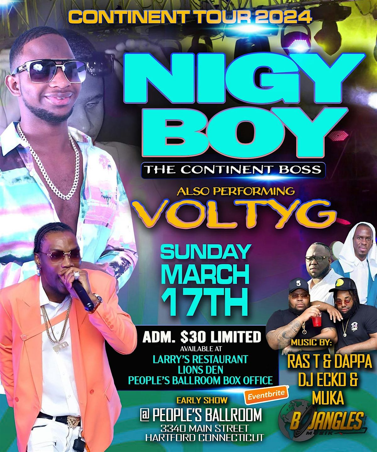 NIGY BOY live Hartford, 3340 Main St, Hartford, 17 March to 18 March ...