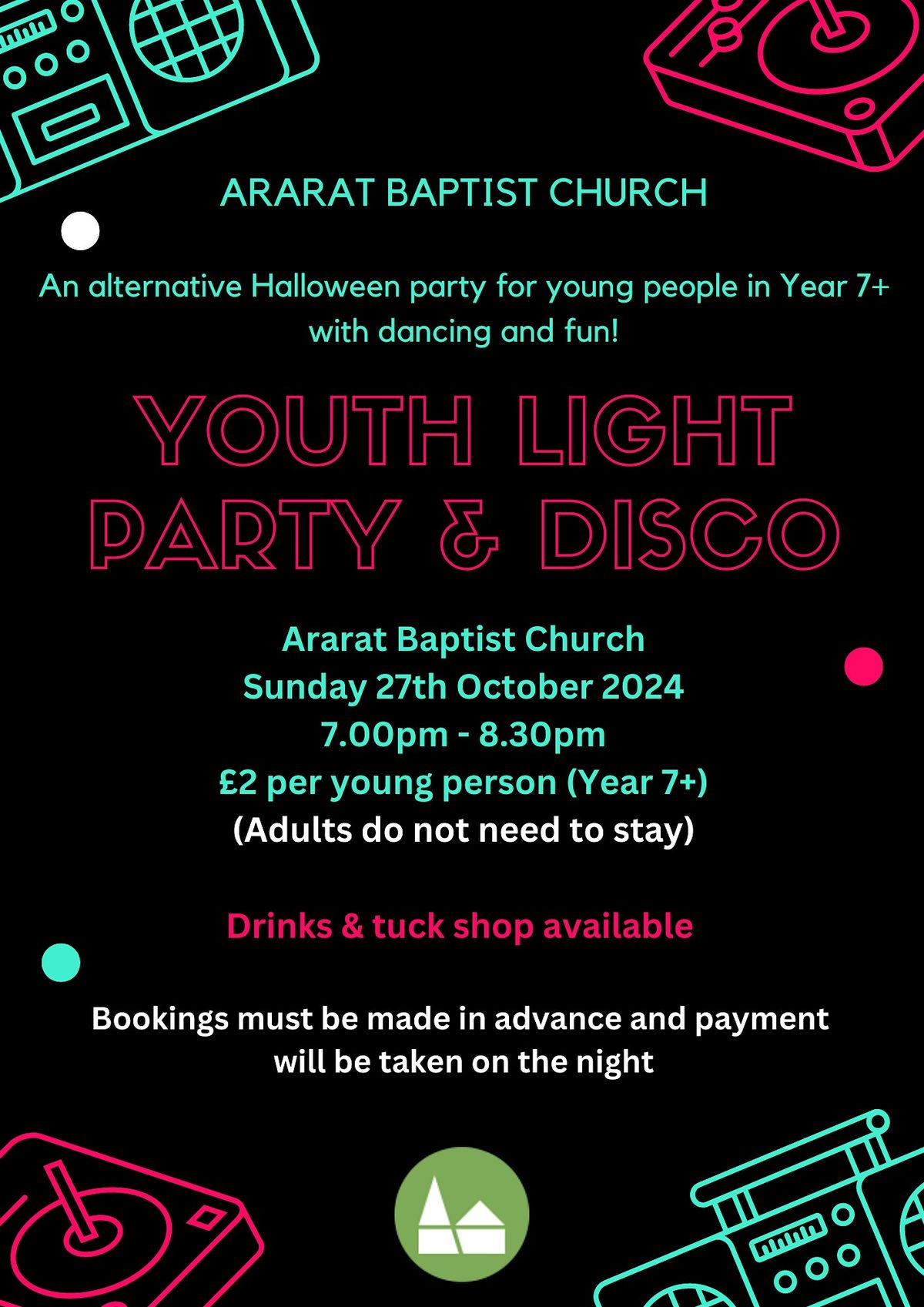 Youth Light Party & Disco, Ararat Baptist Church, CF14 1PT, Cardiff, 27 ...