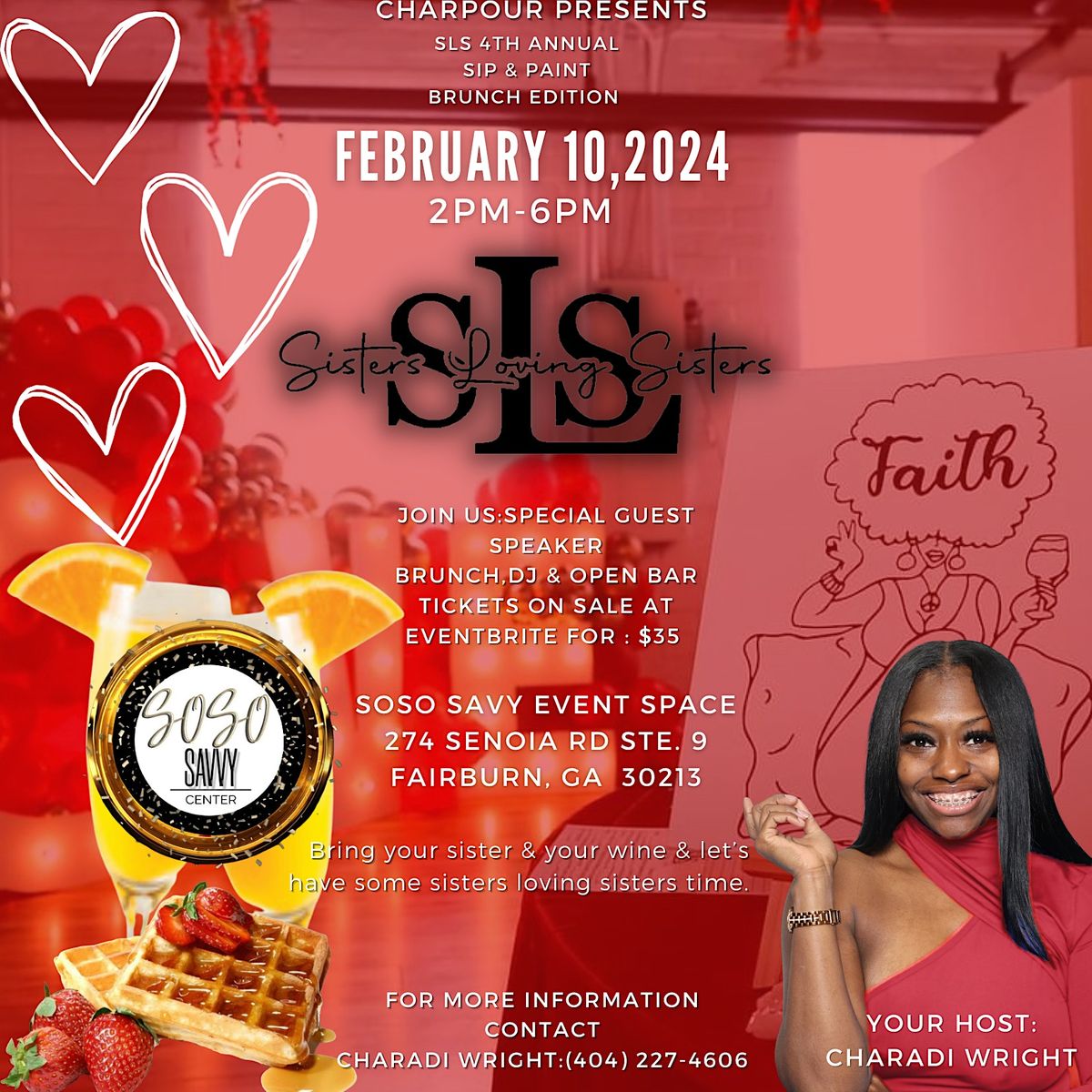 SLS 4th Annual Sip & Paint Brunch, 274 Senoia Rd, Fairburn, 10 February ...