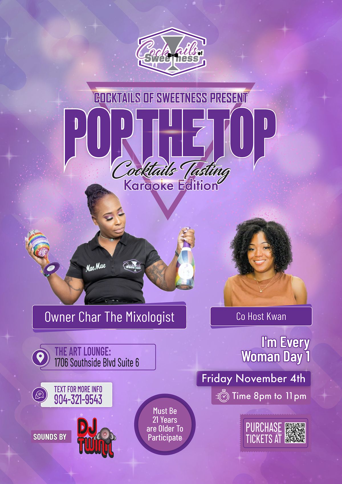 Pop The Top Cocktail Tasting Karaoke Edition 3903 N Main Street Pop The Top Cocktail Tasting Karaoke Edition 3903 N Main Street