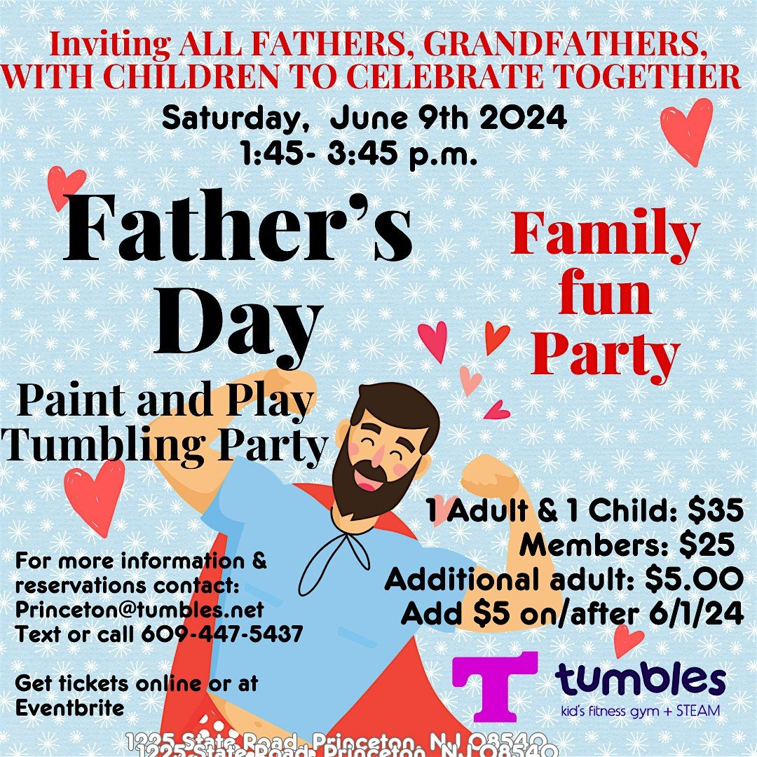 June Family Day- Pre-Fathers Day Paint and Play Tumbling Party- ALL ...