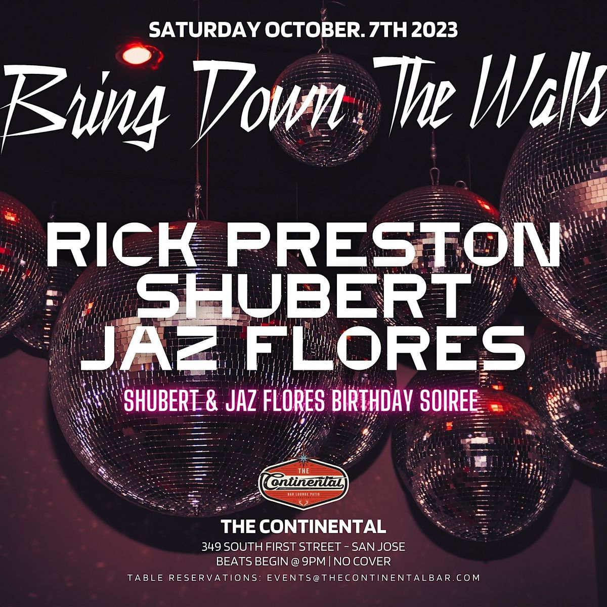 Bring Down The Walls Feat. Rick Preston & Friends, Cardiff & Cocktails ...