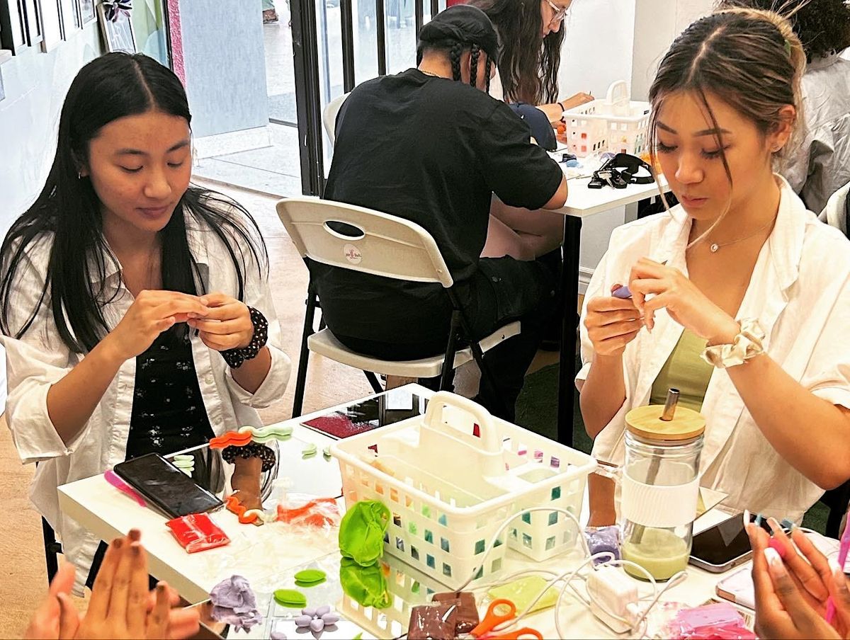 Clay mirror decorating workshop, 1911 Finch Ave W, Toronto, 8 September ...