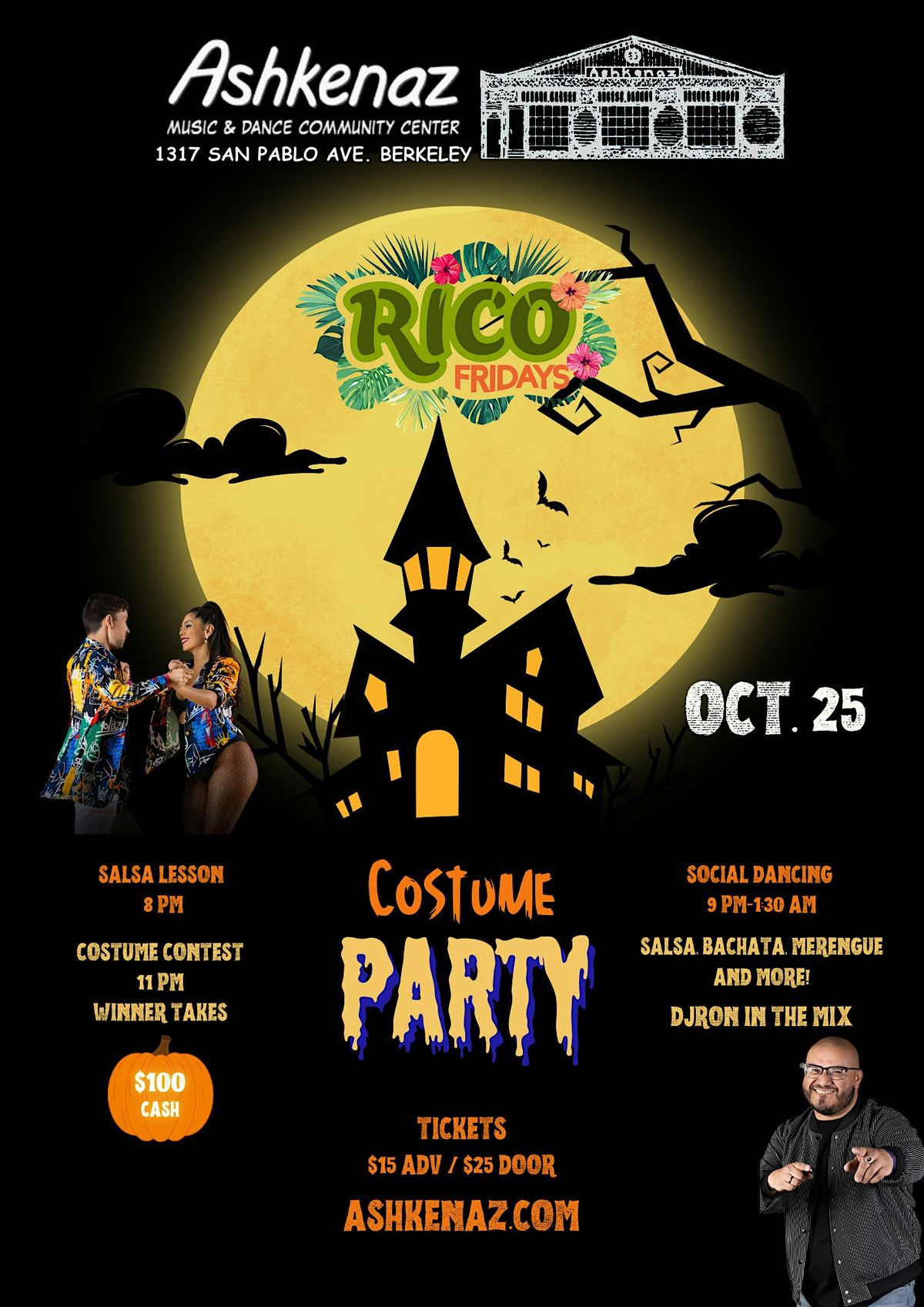 RICO Friday dance social and costume party, Ashkenaz Music & Dance ...