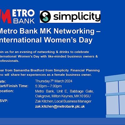 Metro Bank MK Networking - International Womens Day, Metro Bank, Milton ...