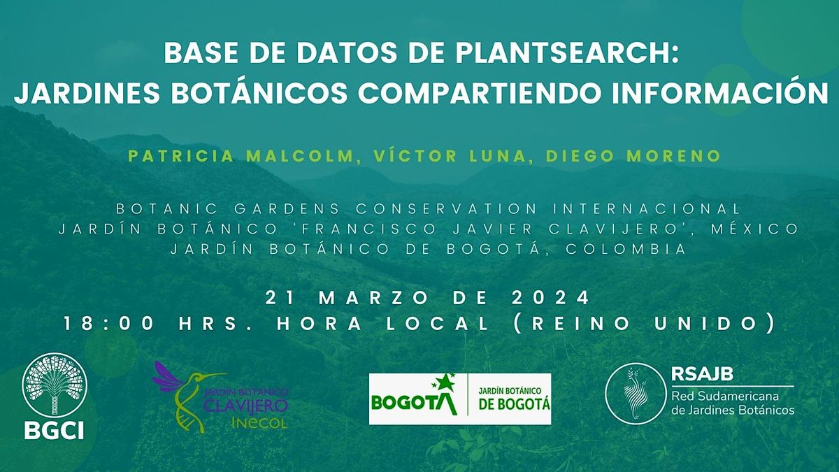Base de Datos de PlantSearch: jardines botánicos compartiendo ...