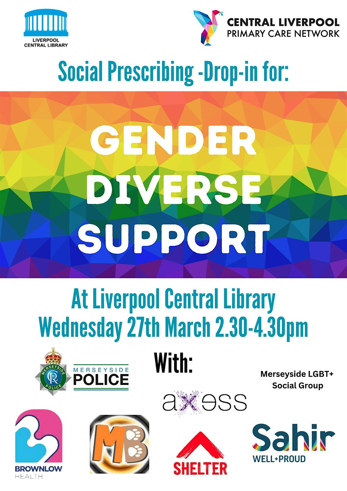 Gender Diverse Support, Central Library, Liverpool, 27 March 2024 ...