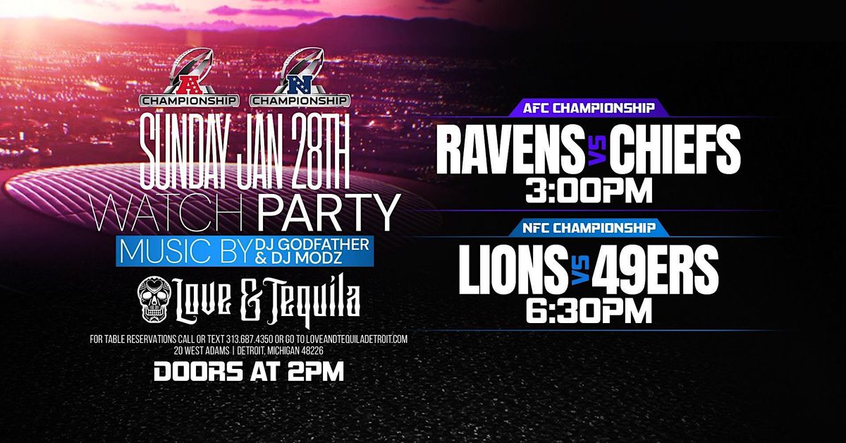 Love and Tequila presents NFL Watch Party on January 28th, Brass Rail ...