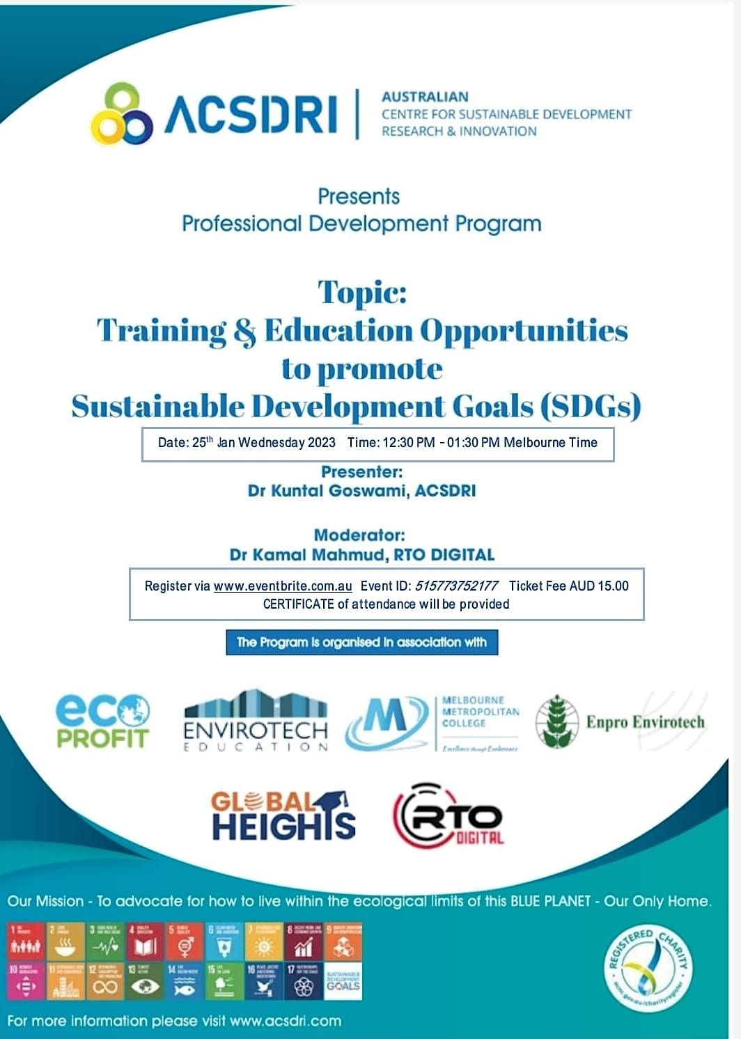 Training & Education Opportunities to promote Sustainable Development ...
