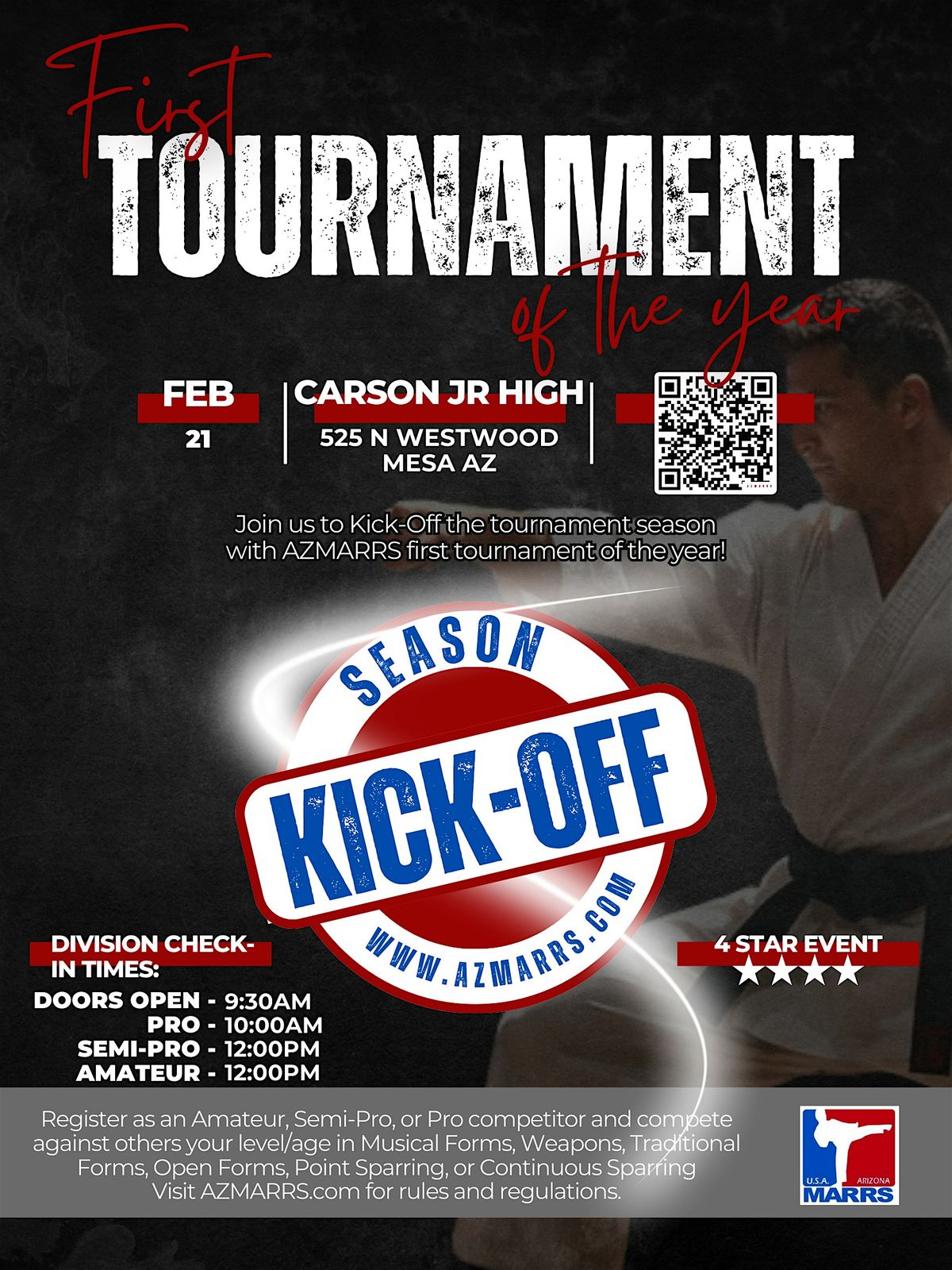 2026 Season Kick-Off Karate Tournament, Carson Junior High School, Mesa ...