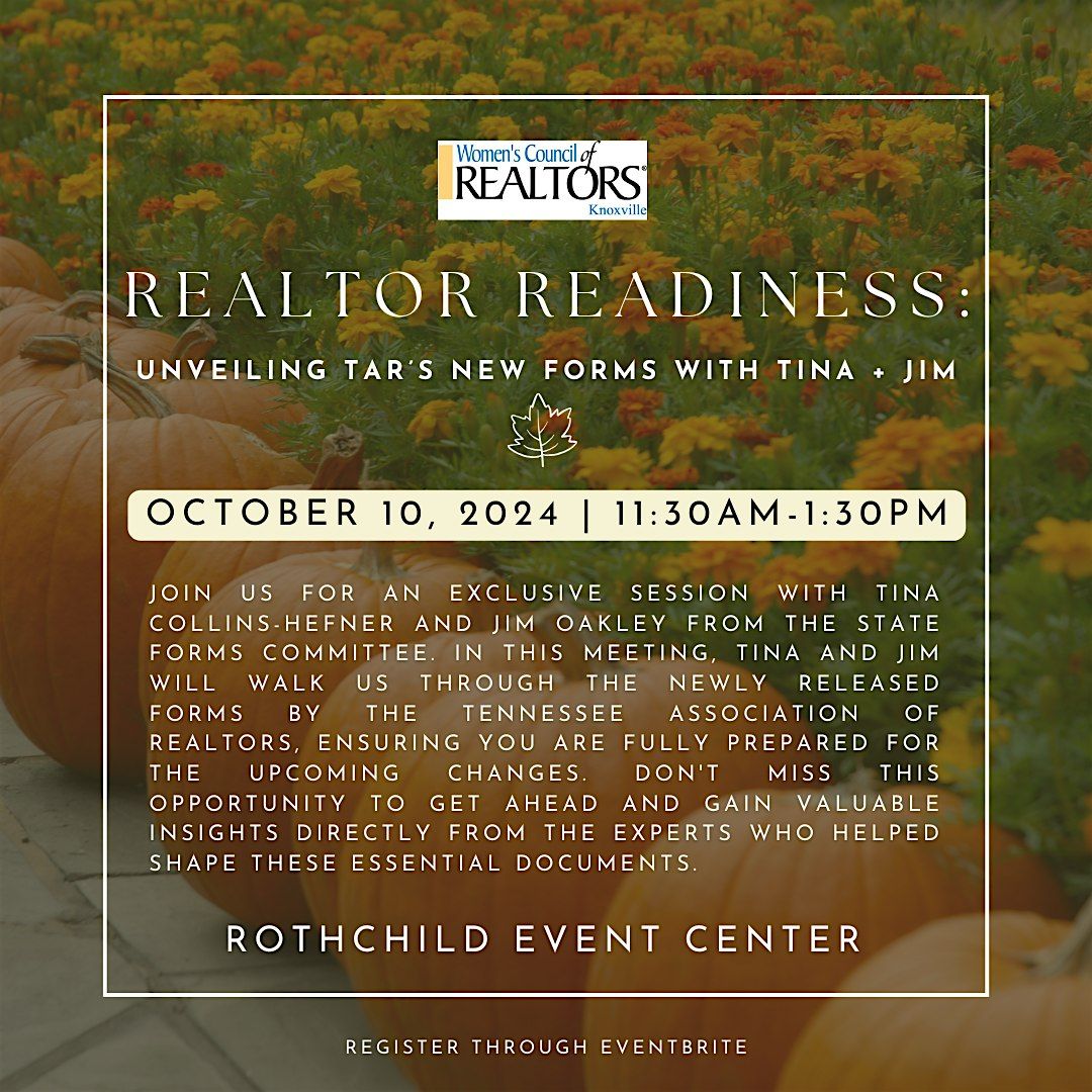 REALTOR Readiness: Unveiling TARs New Forms with Tina & Jim, Rothchild ...