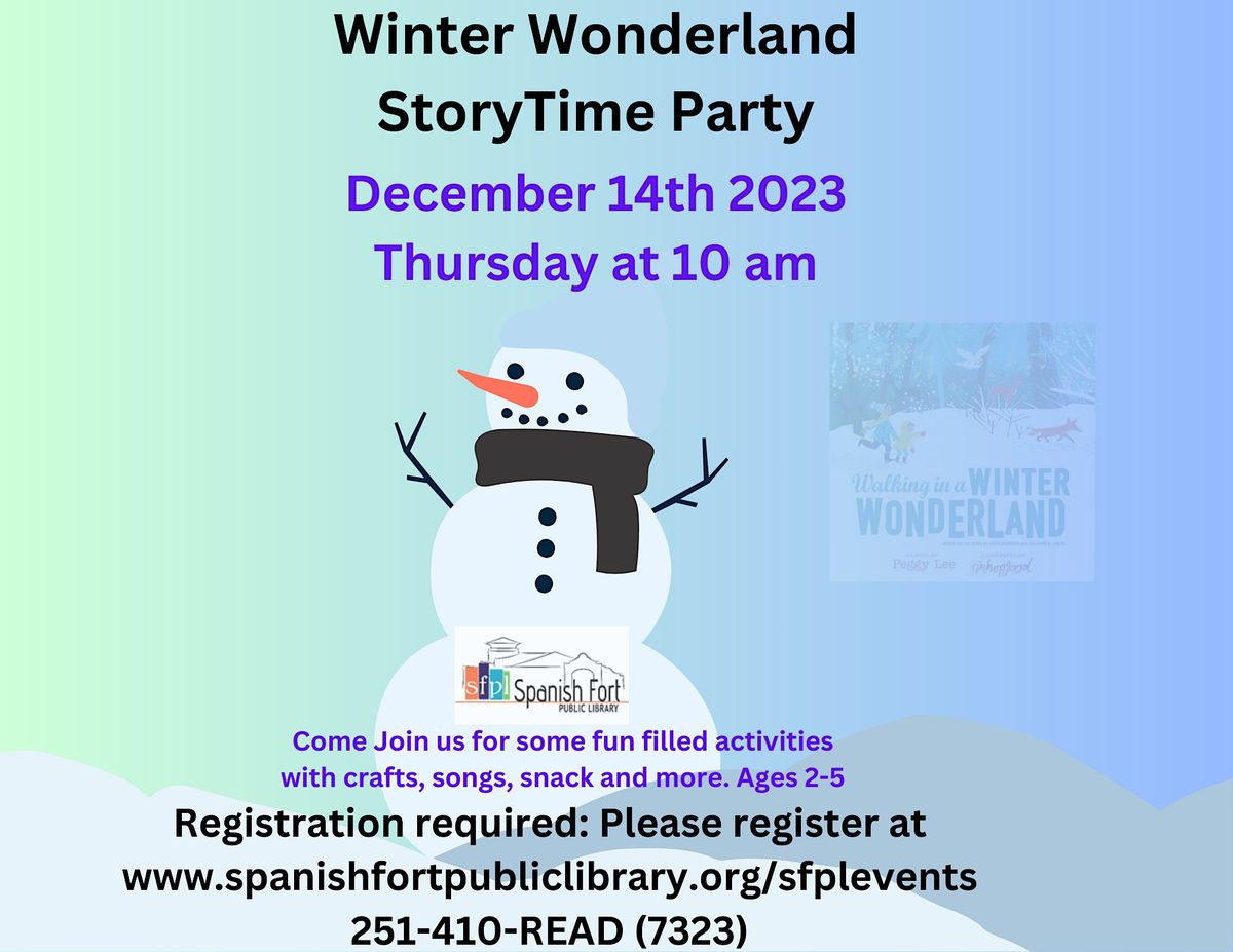 Winter Wonderland StoryTime Event, Spanish Fort Public Library, 14 ...