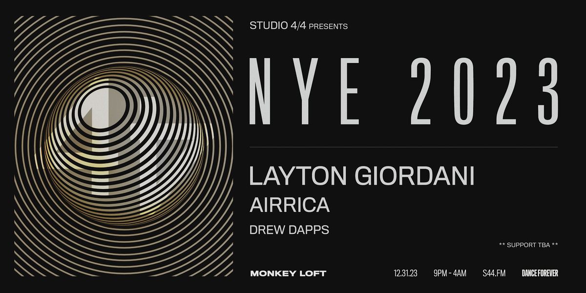 Studio 4/4 Presents NYE 2023 with Layton Giordani, Airrica, and Drew ...