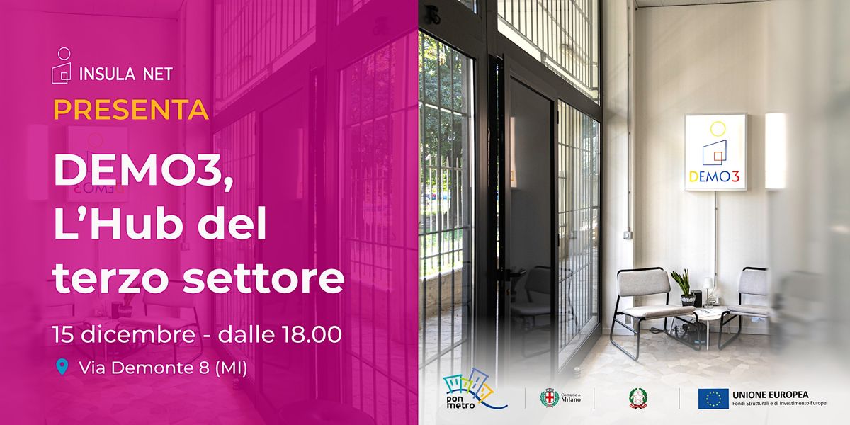 Presentazione Demo3 - lHub del terzo settore, Demo3 - coworking, Milano, 15 December 2023 ...