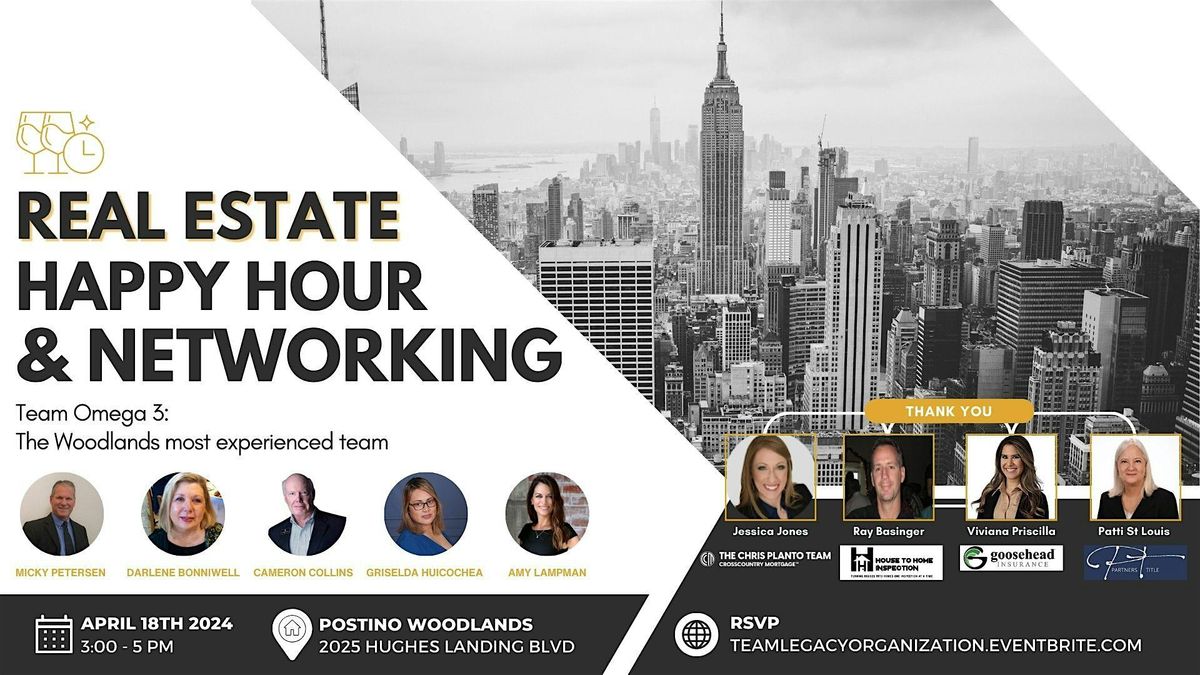 Real Estate Networking Happy Hour, Postino Woodlands, The Woodlands, 18 April 2024 | AllEvents.in