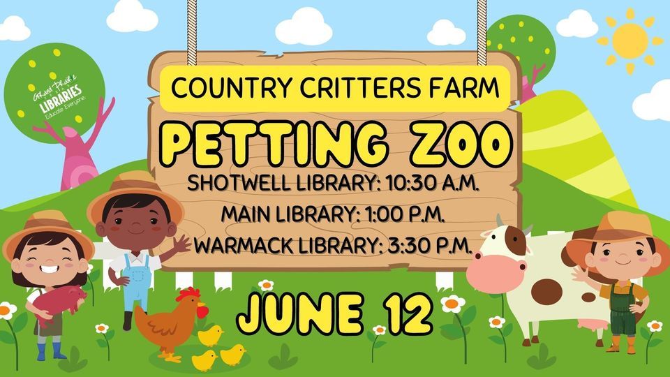 Petting Zoo with Country Critters Farm at Shotwell Library, Tony ...