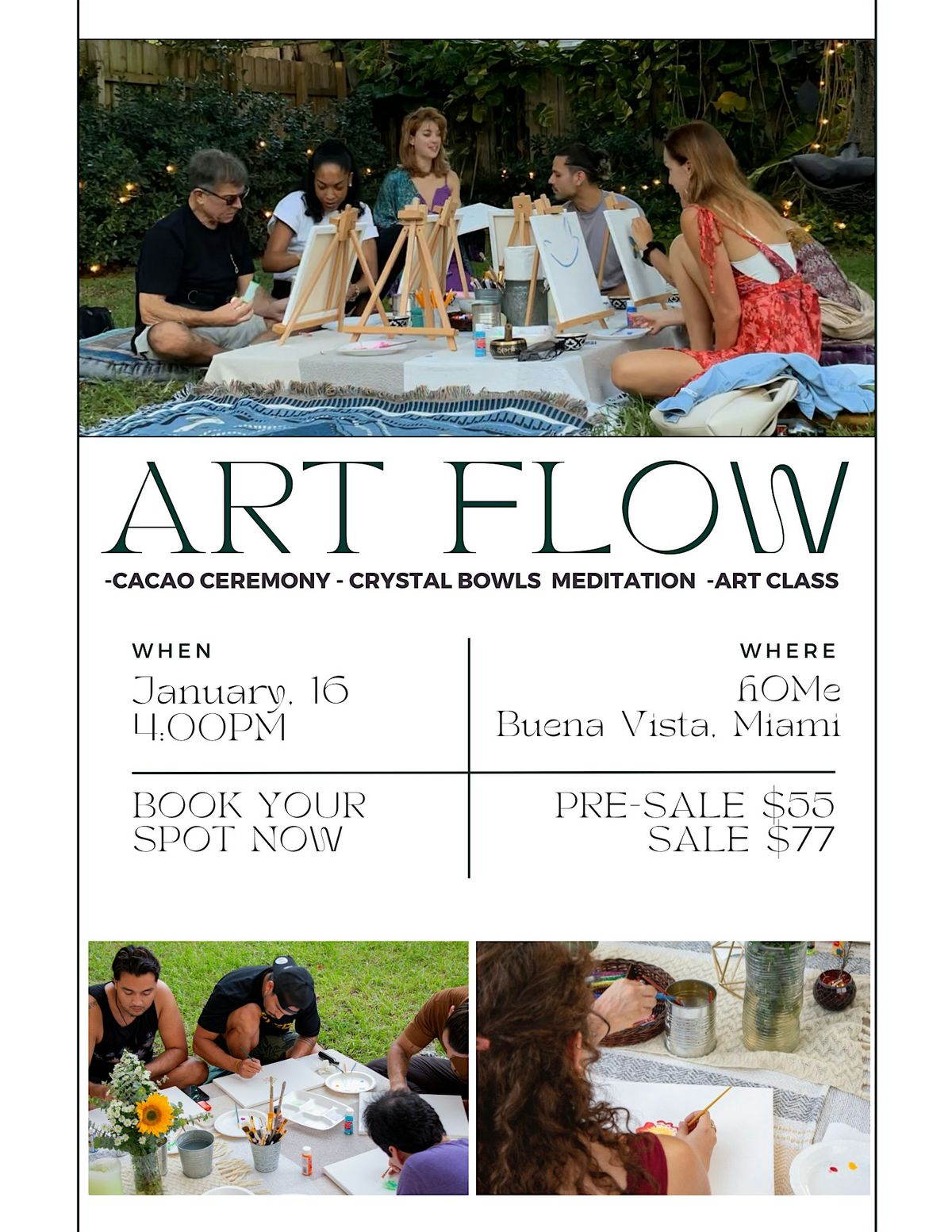 ART FLOW ( CACAO CEREMONY, MEDITATION, ART WORKSHOP ), Home, MIAMI, 9 ...