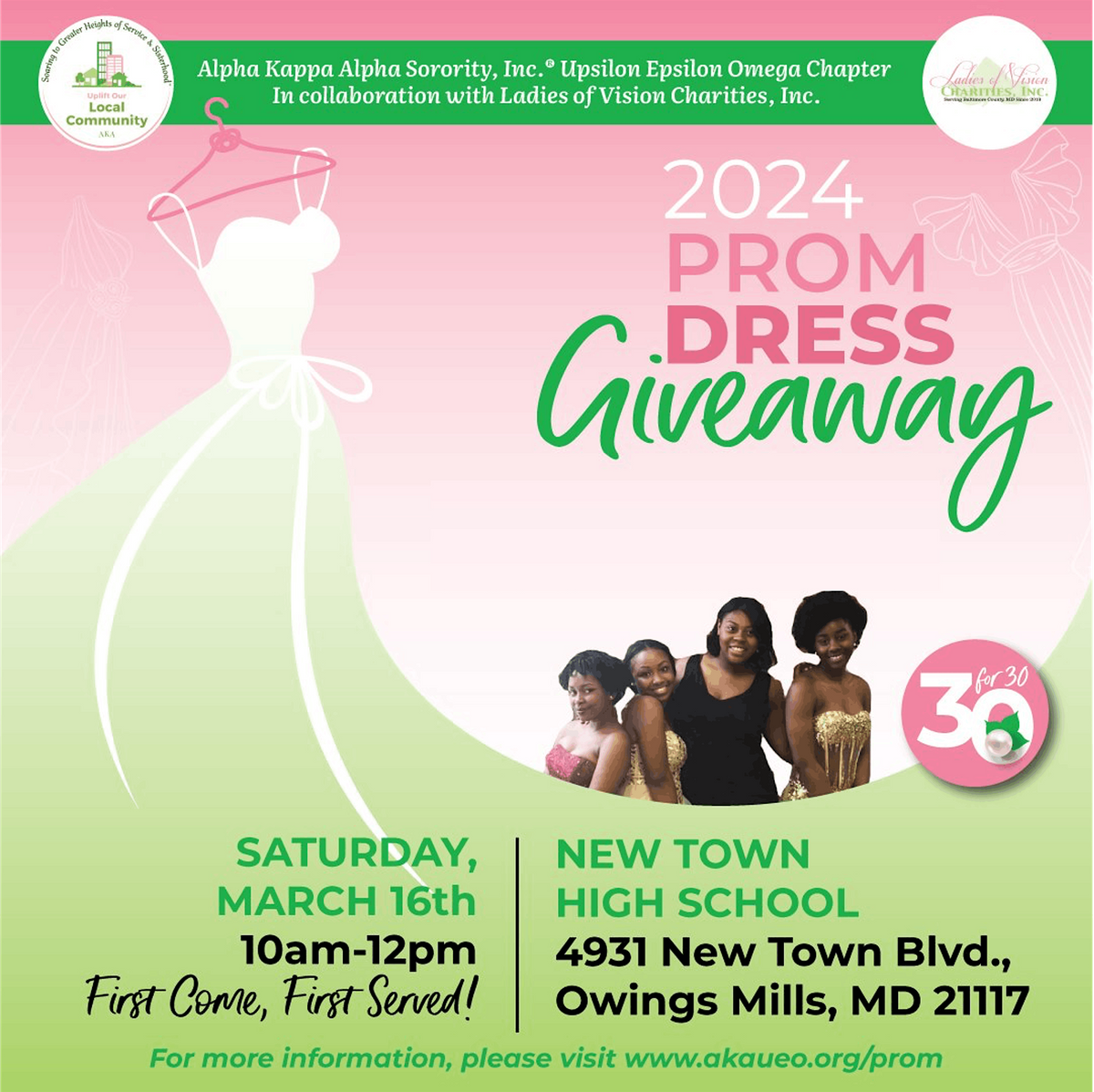UEO 2024 Prom Dress Giveaway, New Town High School, Owings Mills, 16 ...