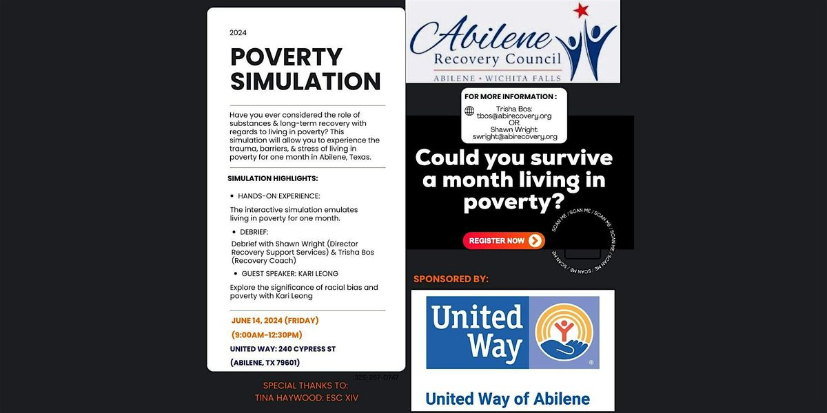 Connecting Poverty & Substance Use Simulation 2024, United Way-Abilene ...