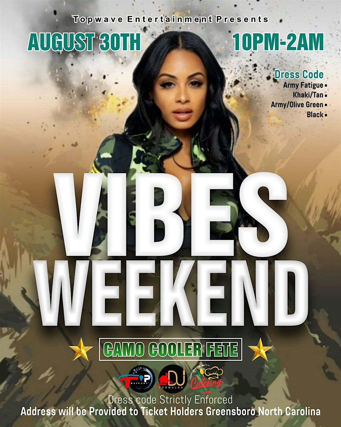 Vibes Weekend Camo Cooler Fete, Greensboro, 30 August to 31 August ...