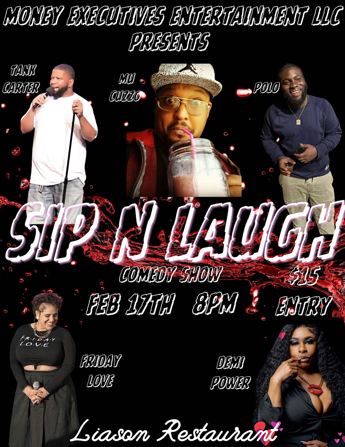 SIP N LAUGH COMEDY SHOW, Liason Restaurant, Petersburg, 17 February ...