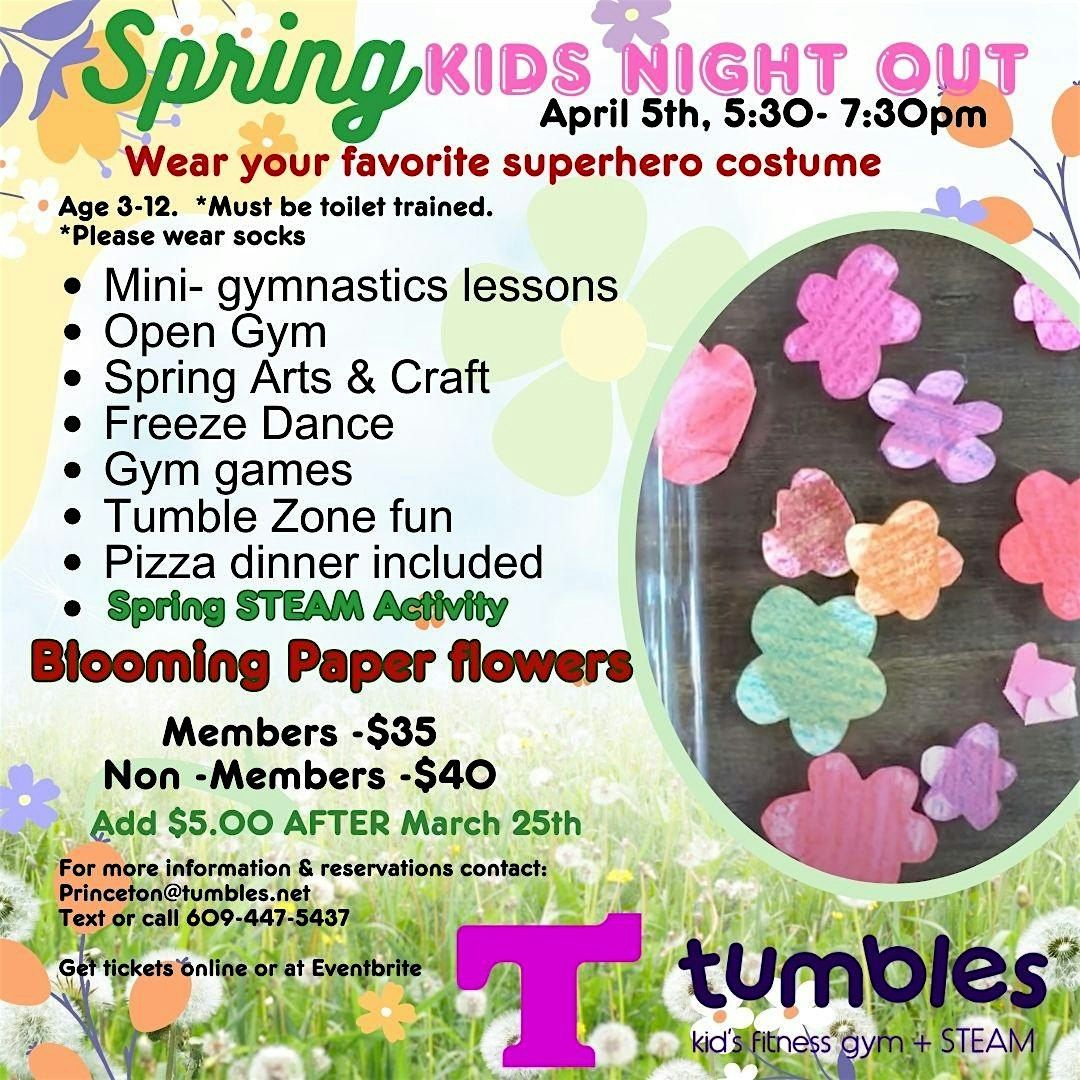 April Kids Night Out - Age 3+ Drop Off event. Pizza Dinner inclued ...