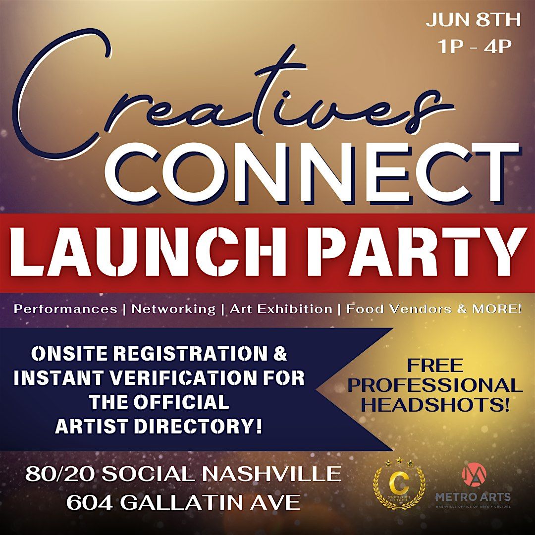 Creatives Connect Launch Party, 80/20 Social, Nashville, 8 June 2024 | AllEvents