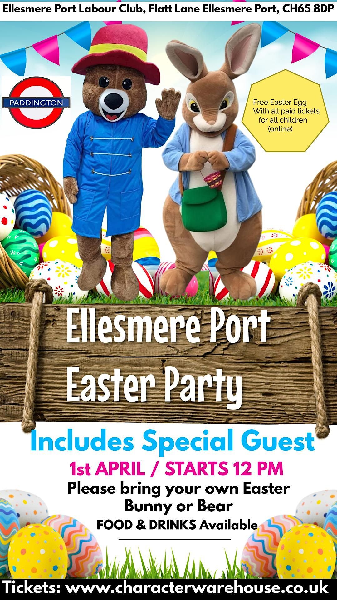 Paddington and Peter Rabbit Easter Disco, Ellesmere Port & District ...