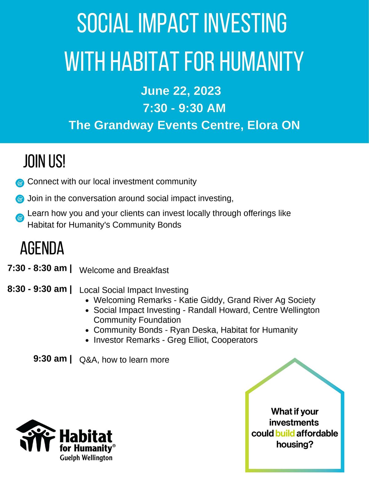 Community Bonds Information Session, The GrandWay Events Centre ...
