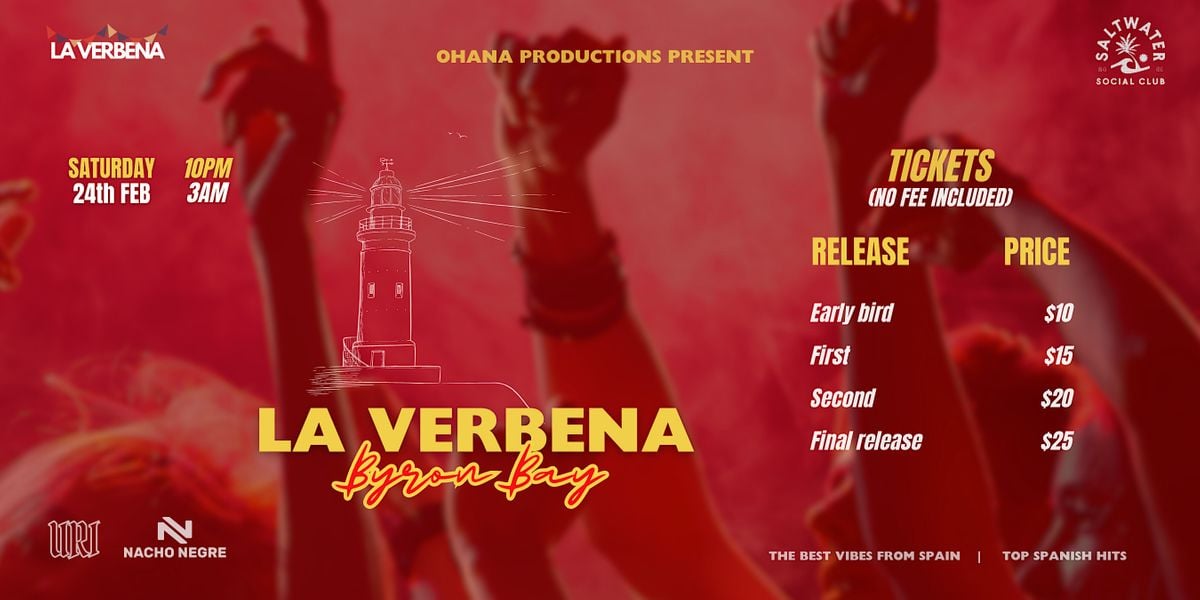 LA VERBENA BYRON BAY, Saltwater Social Club., Byron Bay, 24 February to ...