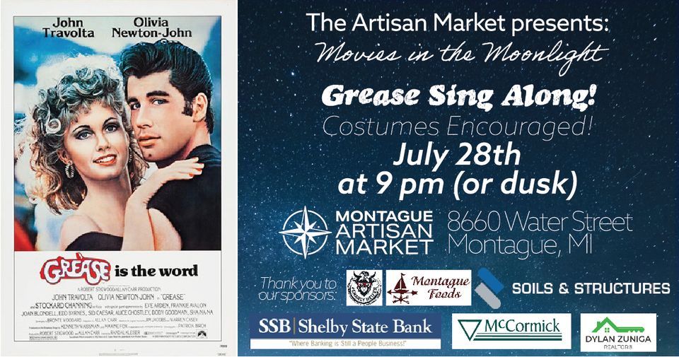 Movies in the Moonlight: Grease Sing Along Edition! at The Artisan ...