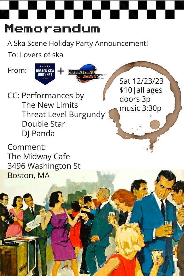 A Ska Scene Office Holiday Party, Midway Cafe, Mattapan, December 23 ... A Ska Scene Office Holiday Party, Midway Cafe, Mattapan, December 23 ...