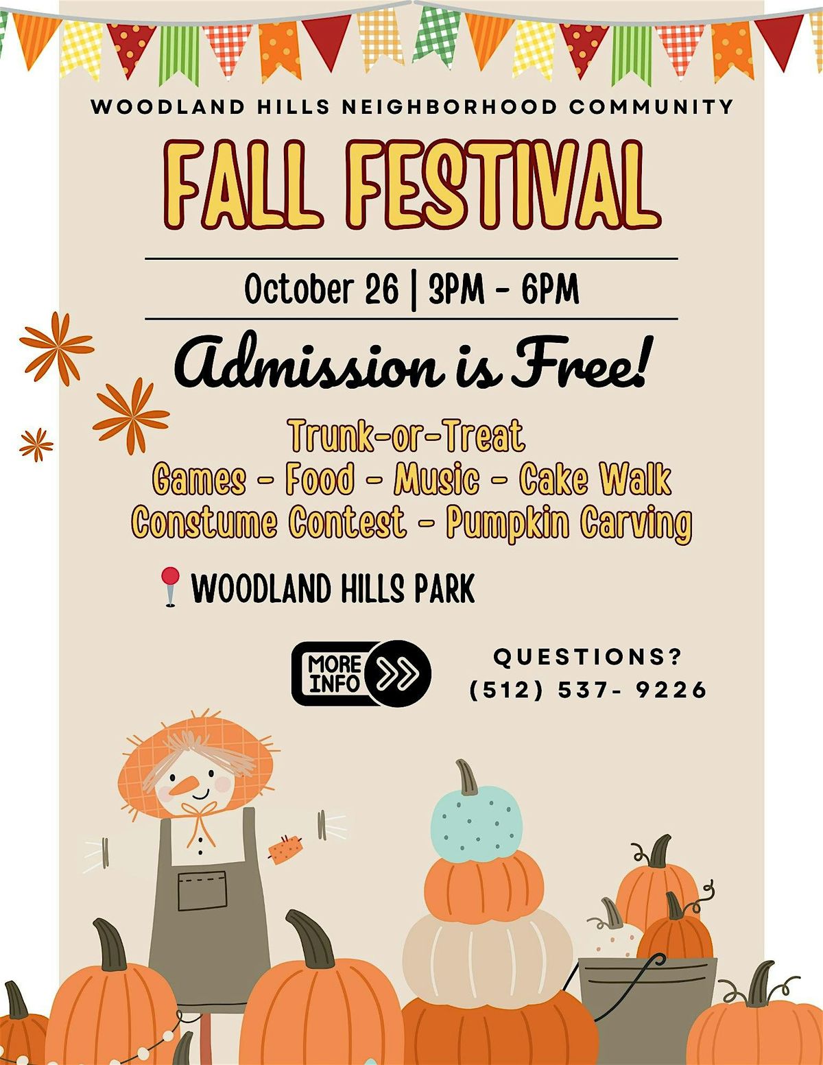 Woodland Hills Community Fall Festival, Park At Woodlands Drive, Austin ...