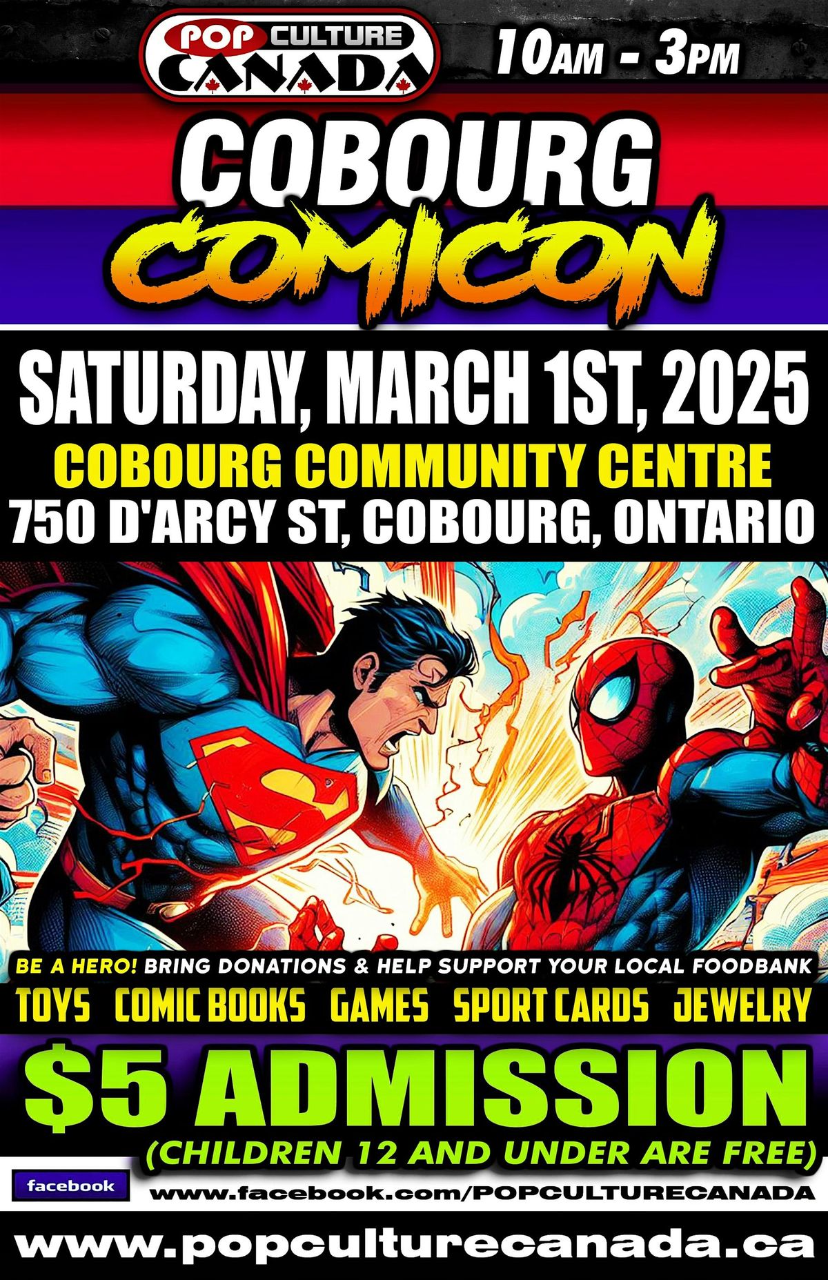 Cobourg ComiCon : March 1st 2025 : Comic Con, Cobourg Community Centre ...