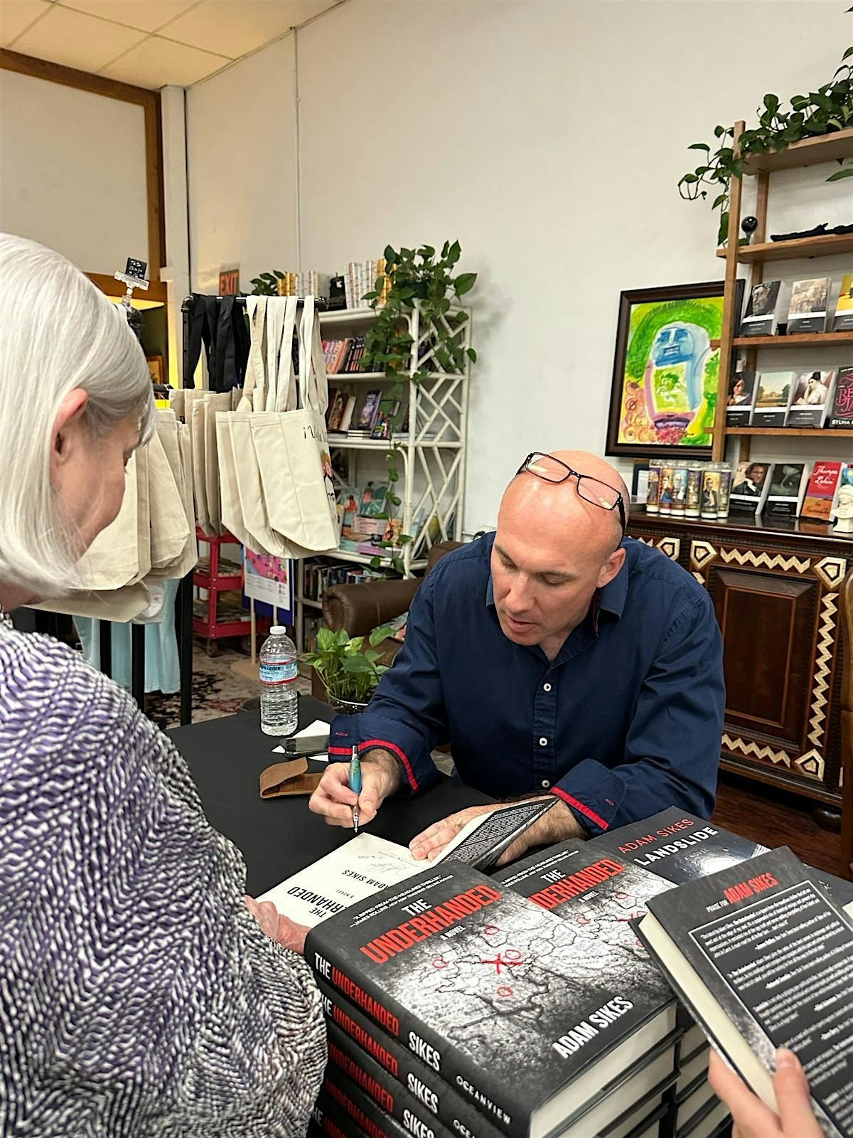 Signed copies of THE UNDERHANDED and LANDSLIDE, Arvida Book Co., Tustin ...