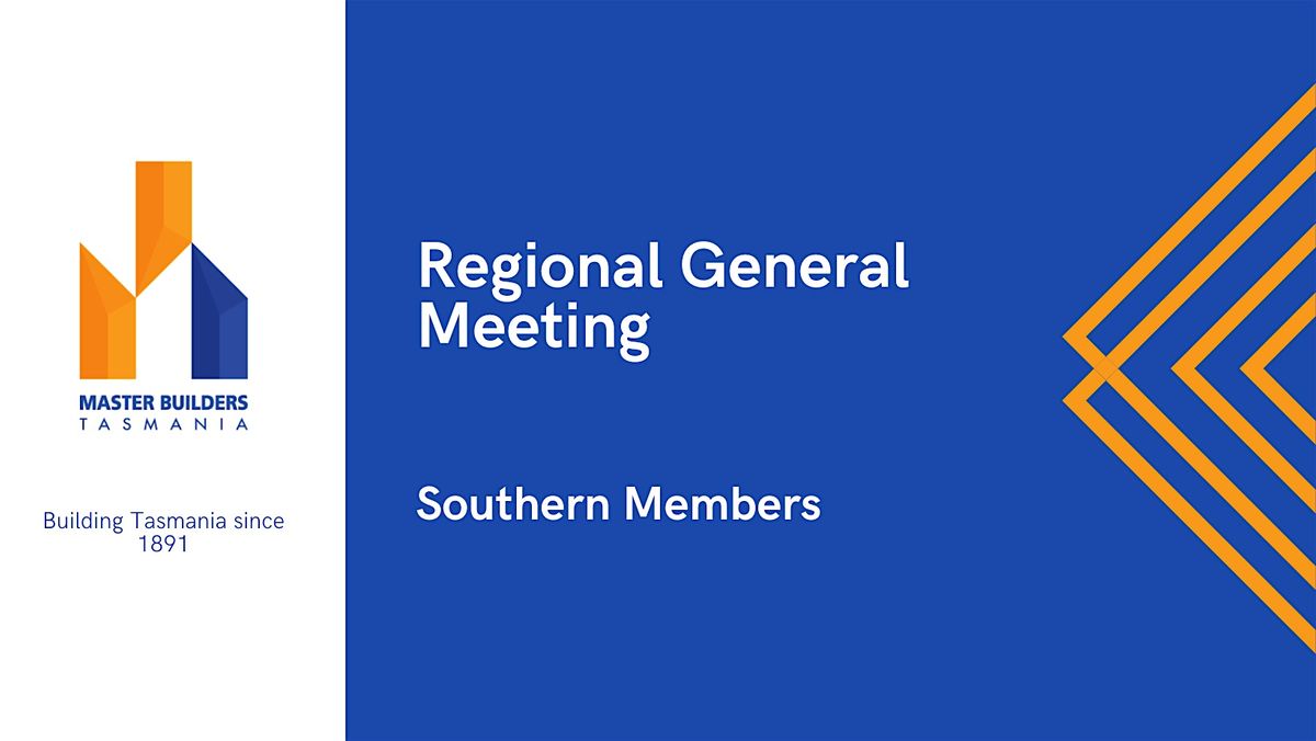 Southern RGM, Master Builders Tasmania, Cambridge, 24 June 2024 ...